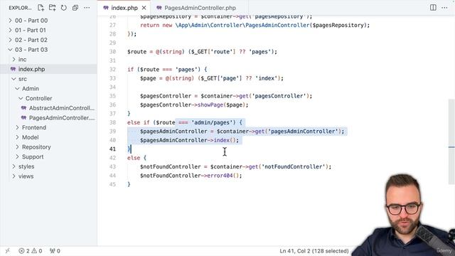 31-03. Add the PagesRepository to the PagesAdminController (Exercise)