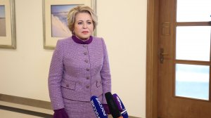 Пресс-подход Председателя СФ по итогам участия российской делегации в мероприятиях МПС
