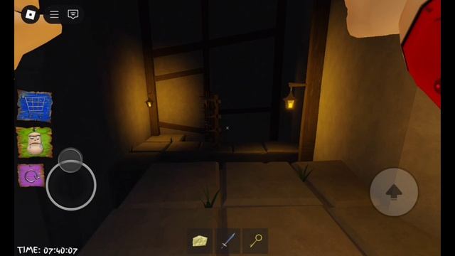 убегаю от злого соседа в роблоксе