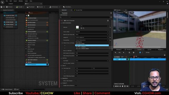 Sprite Facing_Alignment to Collision mesh in UE5 Niagara Tutorial