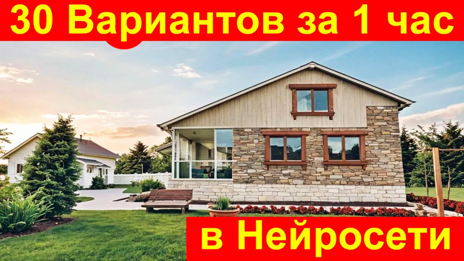 Сам Сделал в Нейросети Дизайн Проект Фасада Дачного Дома по Фотографии