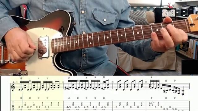 Hybrid Picking   in Dm(guitar cover,tab,backing track)