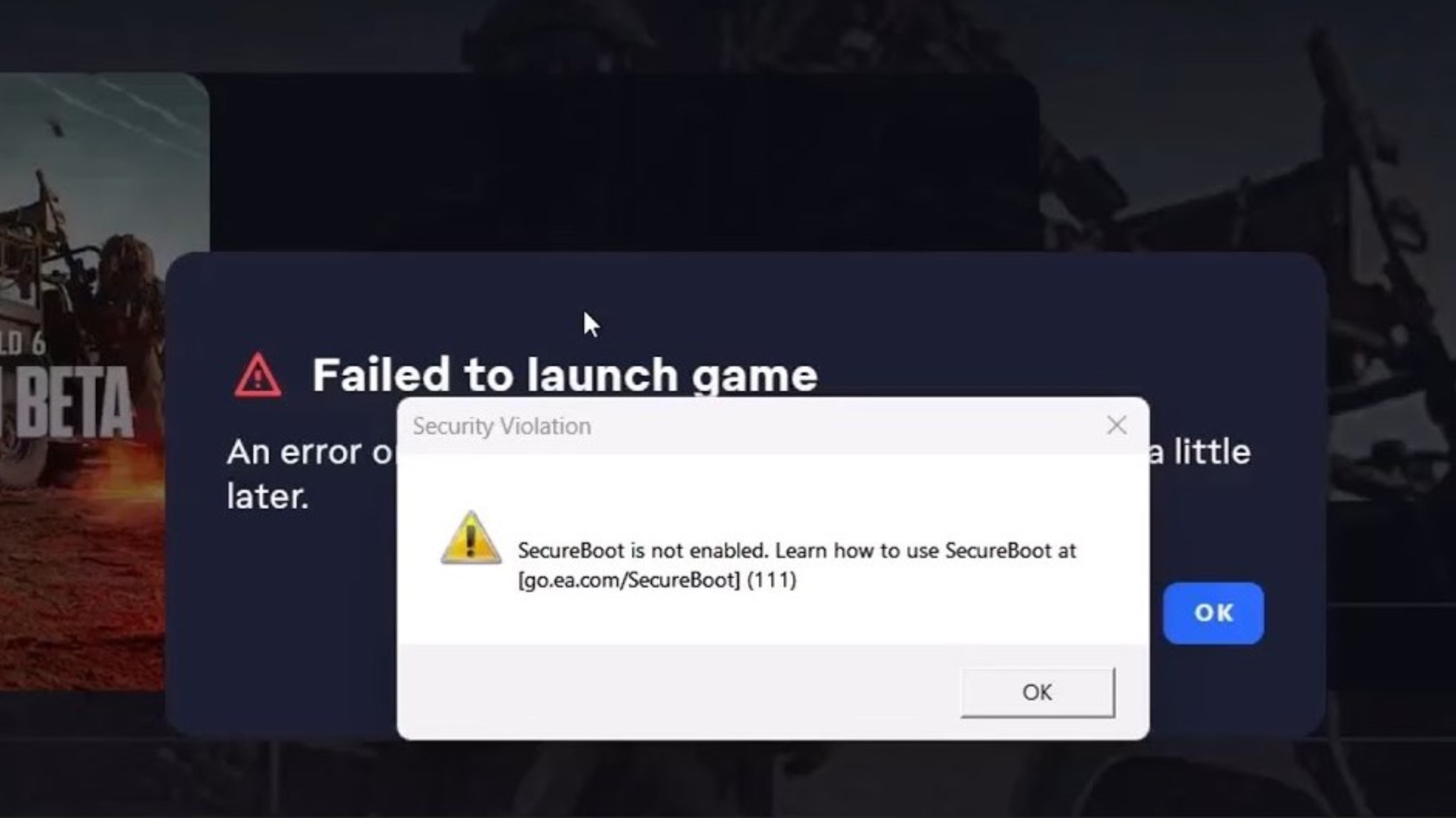 Решение проблемы Battlefield 6  Secure Boot