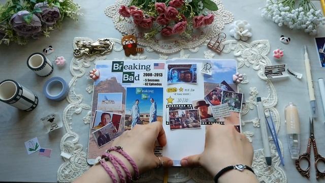 🎬TV Series Journal - 💙Breaking Bad | tv show journal Scrapbooking ASMR