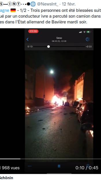 9.1Allemagne - 12 - Trois personnes ont été blessées suite à un incendie provoqué par un conducteur