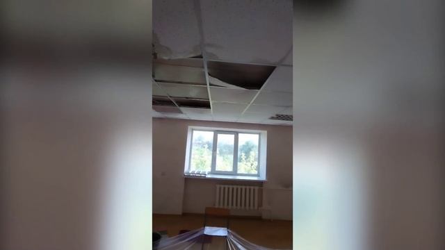 (6.08.2025) Несколько помещений пострадали от дождей в Комсомольском филиале медколледжа