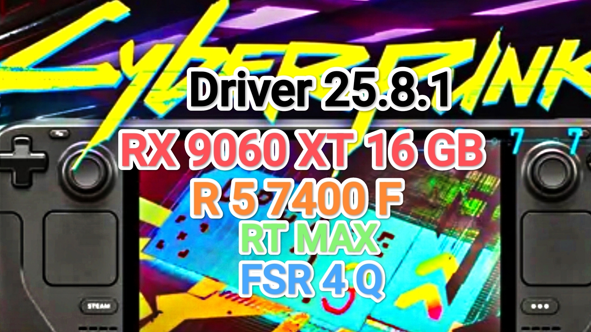 Cyberpunk 2077 FL v.2.3 FSR 4 Q/RT MAX/FHD - RX 9060 XT 16 GB/R 5 7400 F