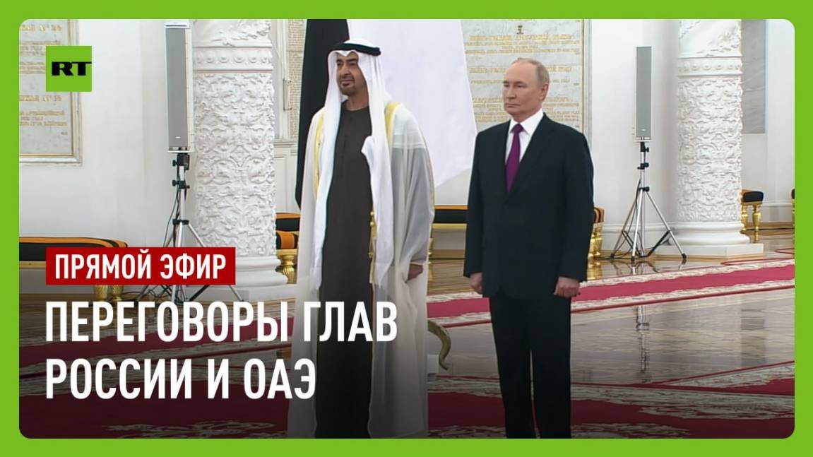 Переговоры Путина с президентом ОАЭ Мухаммедом бен Заидом Аль Нахайяном