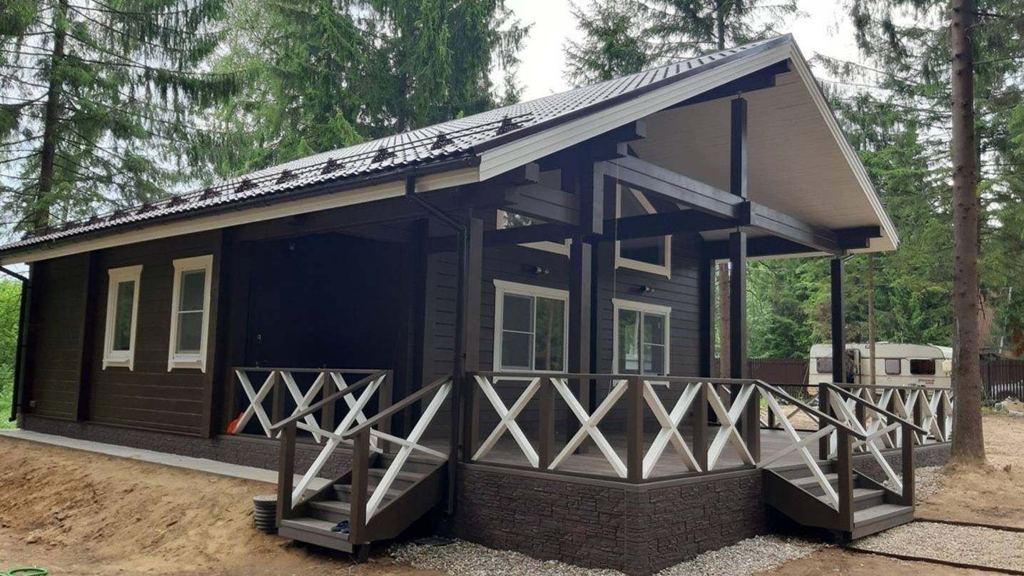 Русская Honka.Участок и экстерьер дома-дачи в Клинском районе