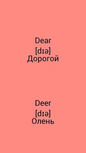 В чём разница !?!?!? WTD (What's the difference)!?!?!? DEAR vs DEER