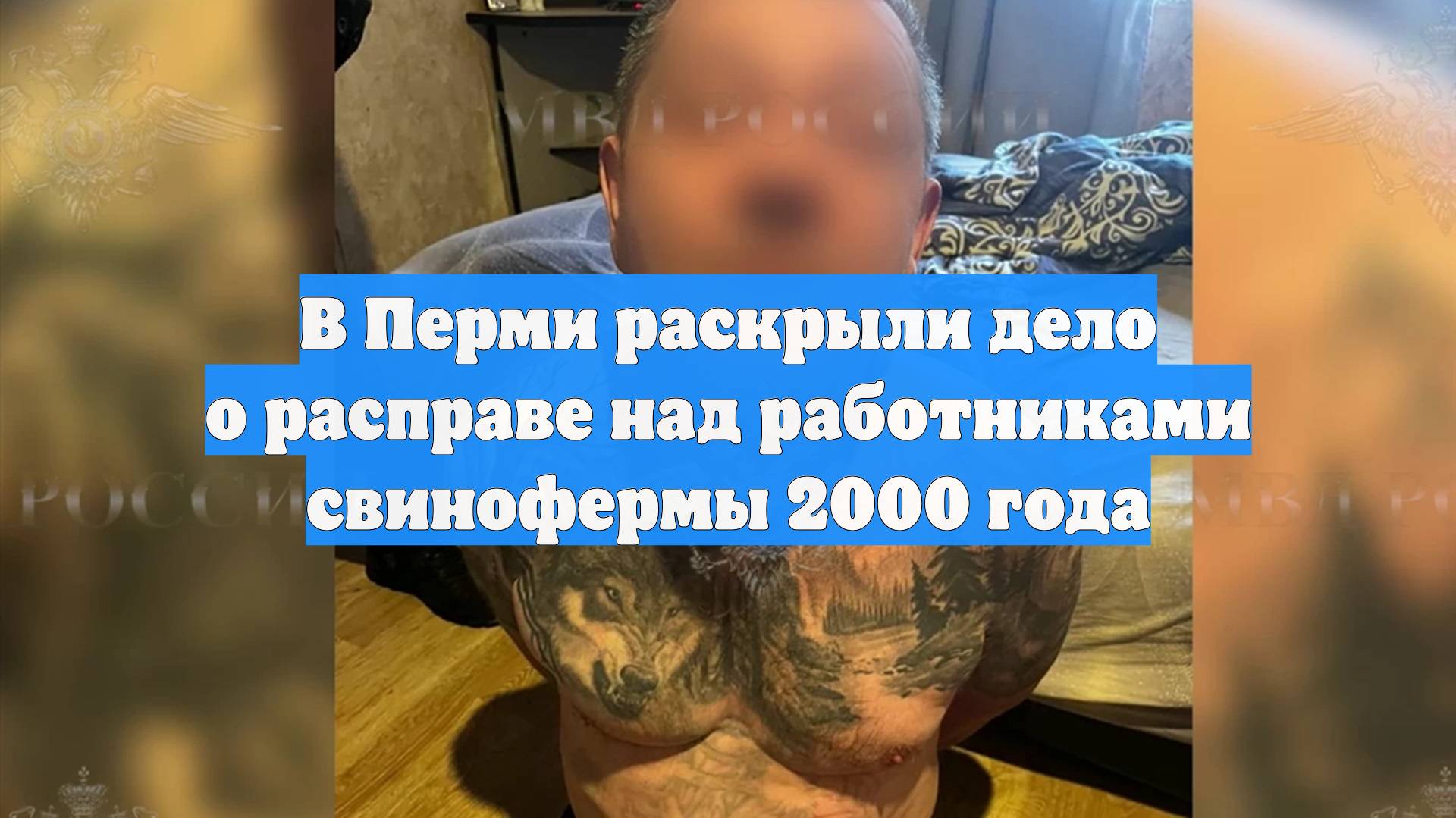 В Перми раскрыли дело о расправе над работниками свинофермы 2000 года