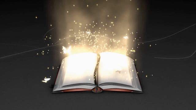 Волшебная книга сказок открывается / футаж