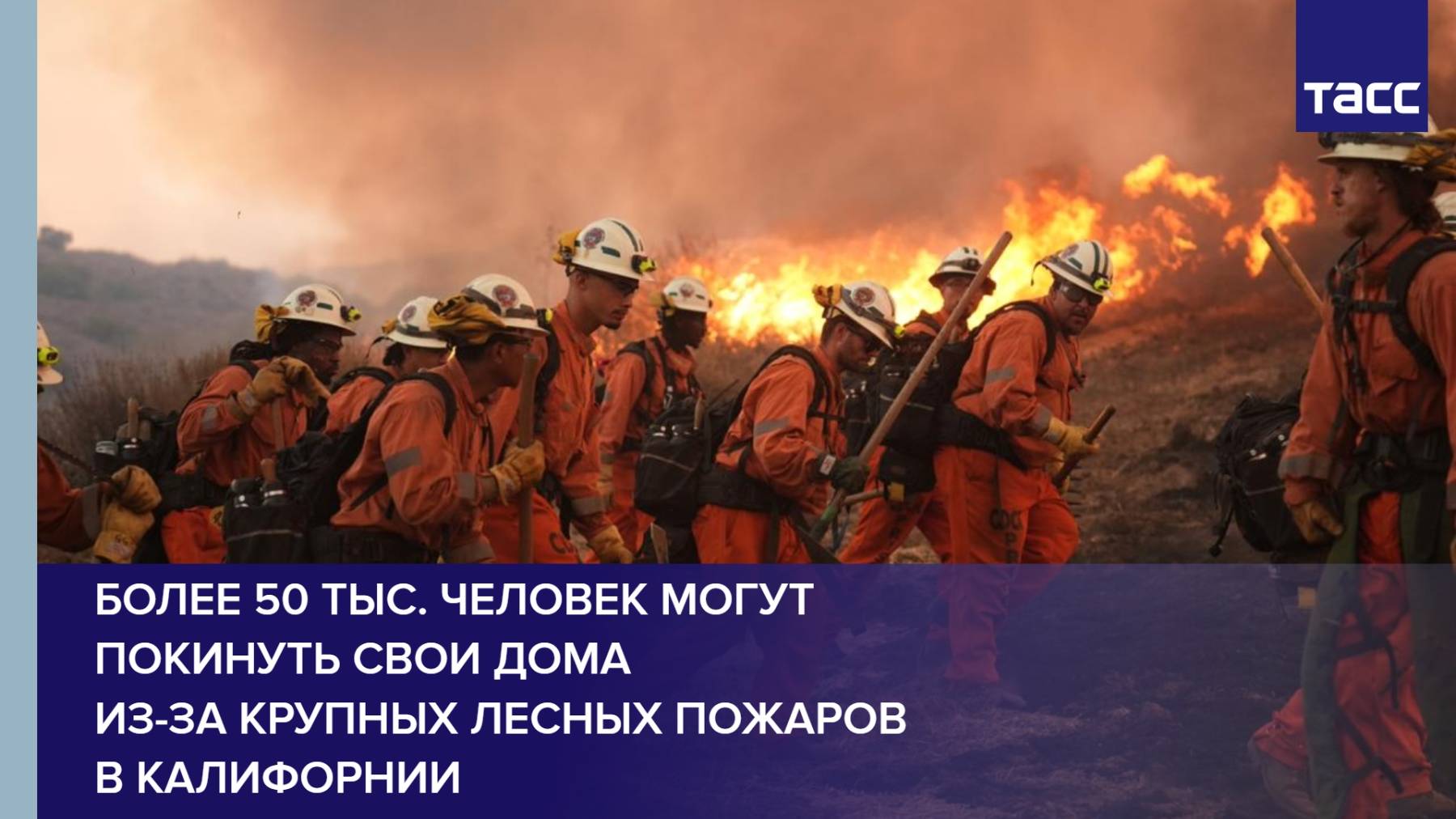 Более 50 тыс. человек могут покинуть свои дома из-за крупных лесных пожаров в Калифорнии