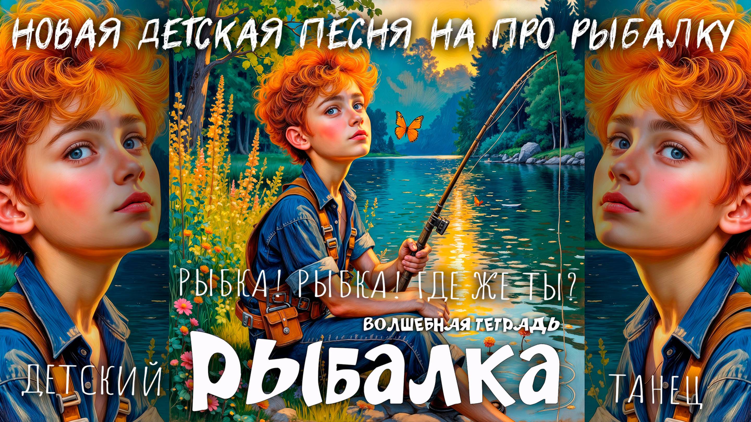 Волшебная тетрадь. "Рыбалка". Новая весёлая детская песня про неудавшуюся рыбалку. Детский танец.