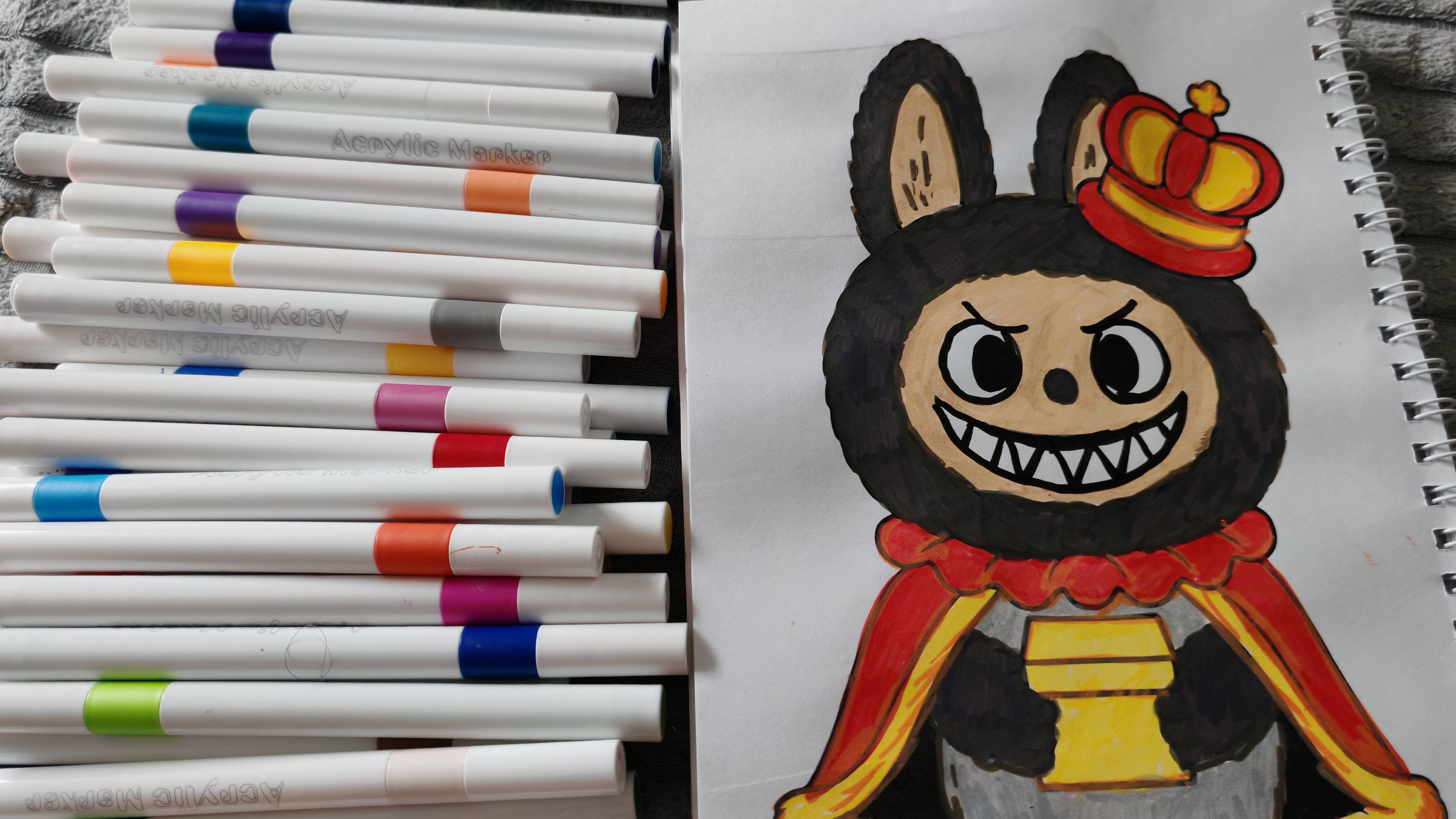 Раскраска лабубу для малышей с яркими, крупными картинками, labubu для детей