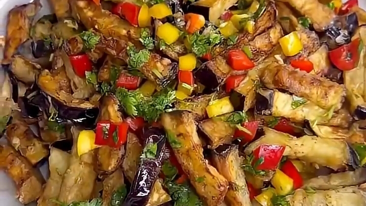 Простой и вкусный САЛАТ с баклажанами...🥗🍆😋