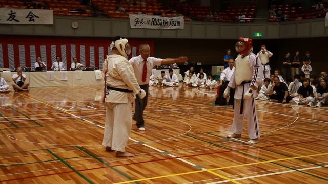 27 Чемпионат Японии по Косики каратэ. Сентябрь 2013. Графчиков Александр. Личка. 4 бой.