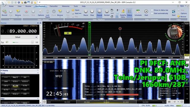 23.07.2025 19:45UTC, [Es], ANR, Дания, 89.0МГц, 1660км