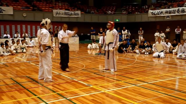 27 Чемпионат Японии по Косики каратэ (Koshiki karate). Графчиков Александр. Команда. 5 бой.