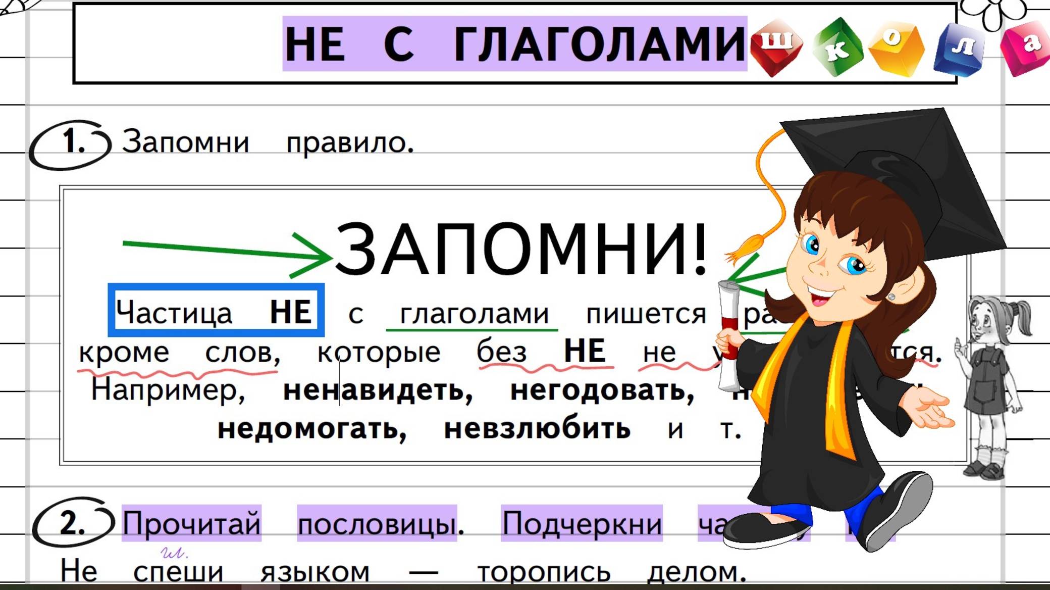 Не с глаголами