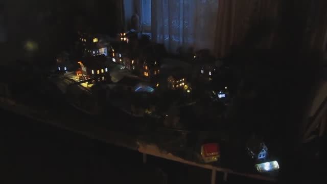 круговой цикл света на макете(2 круга по 11 положений)