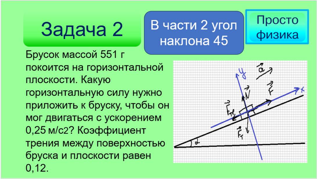 Задача на законы Ньютона 02