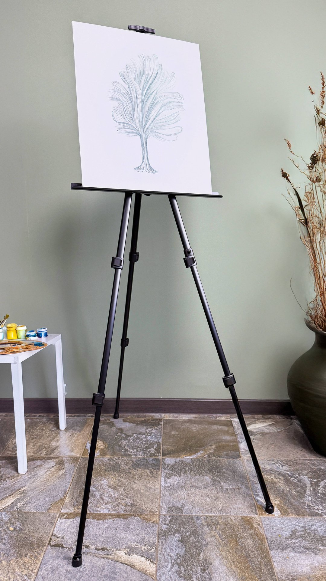 Мольберт металлический Комус Арт переносной, 94x168x89 см