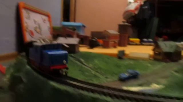 пробный выезд на макете - электровоз - пассажир