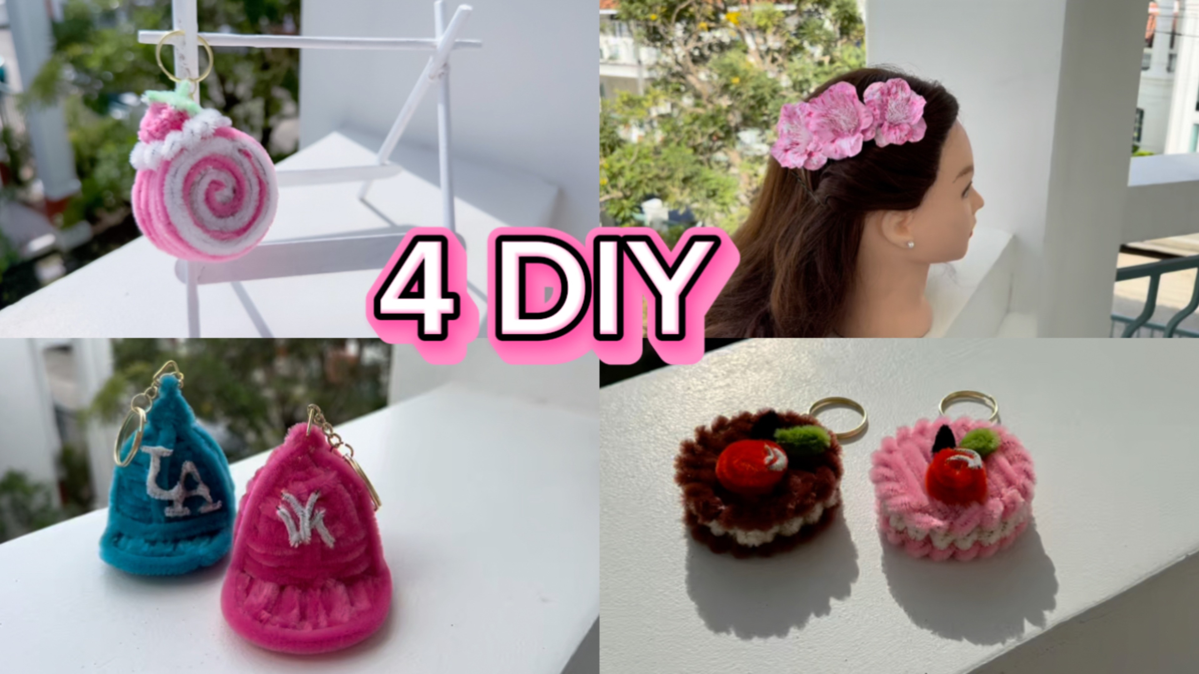 4 красивых  поделки 💞💝💕💓💗💖