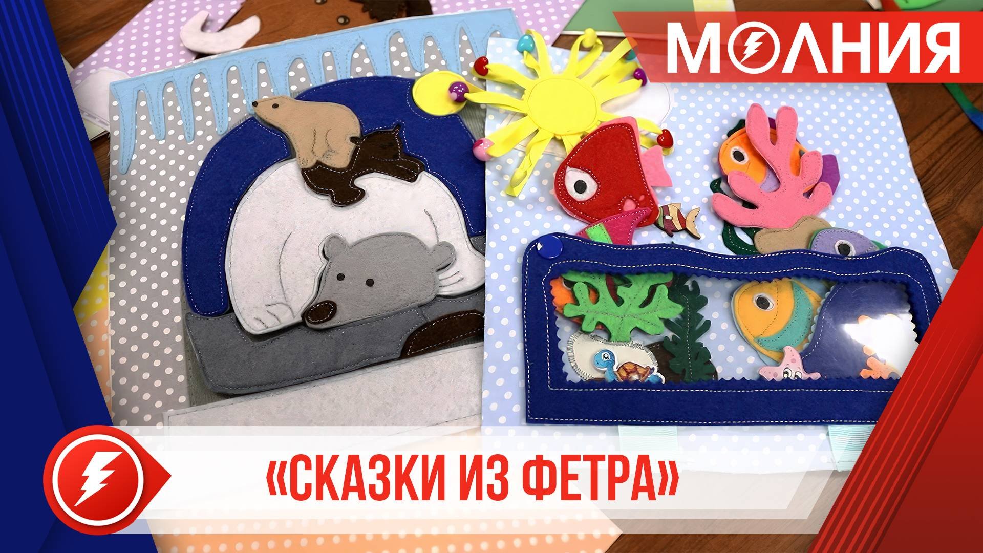 Мастерицы из Ханымея сшили из фетра развивающую книгу для малышей