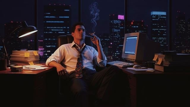 Overtime.exe 1986 ｜ Late Night Vaporwave Office Dreams