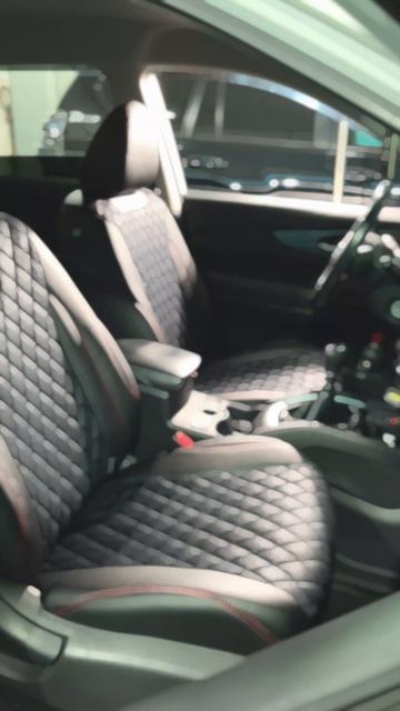 Преображение Nissan X-Trail комплект модельных чехлов LordAutofashion Байрон Ромб Орегон+Каир