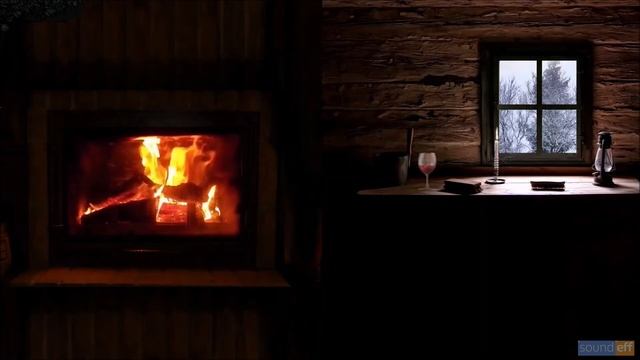 Звуки вьюги на на улице и за окном