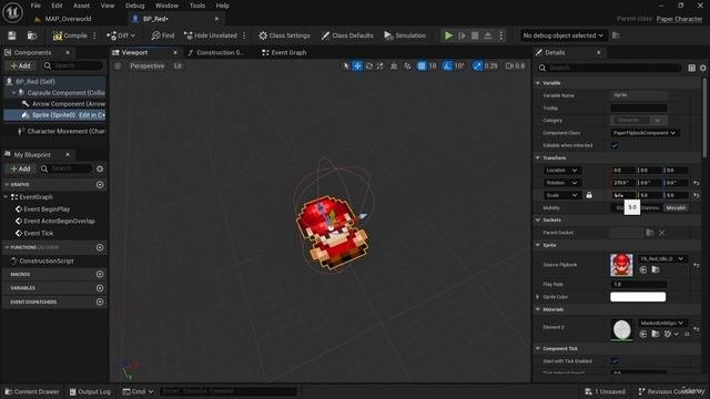 6 -Character Blueprint and Pixels Per Unit