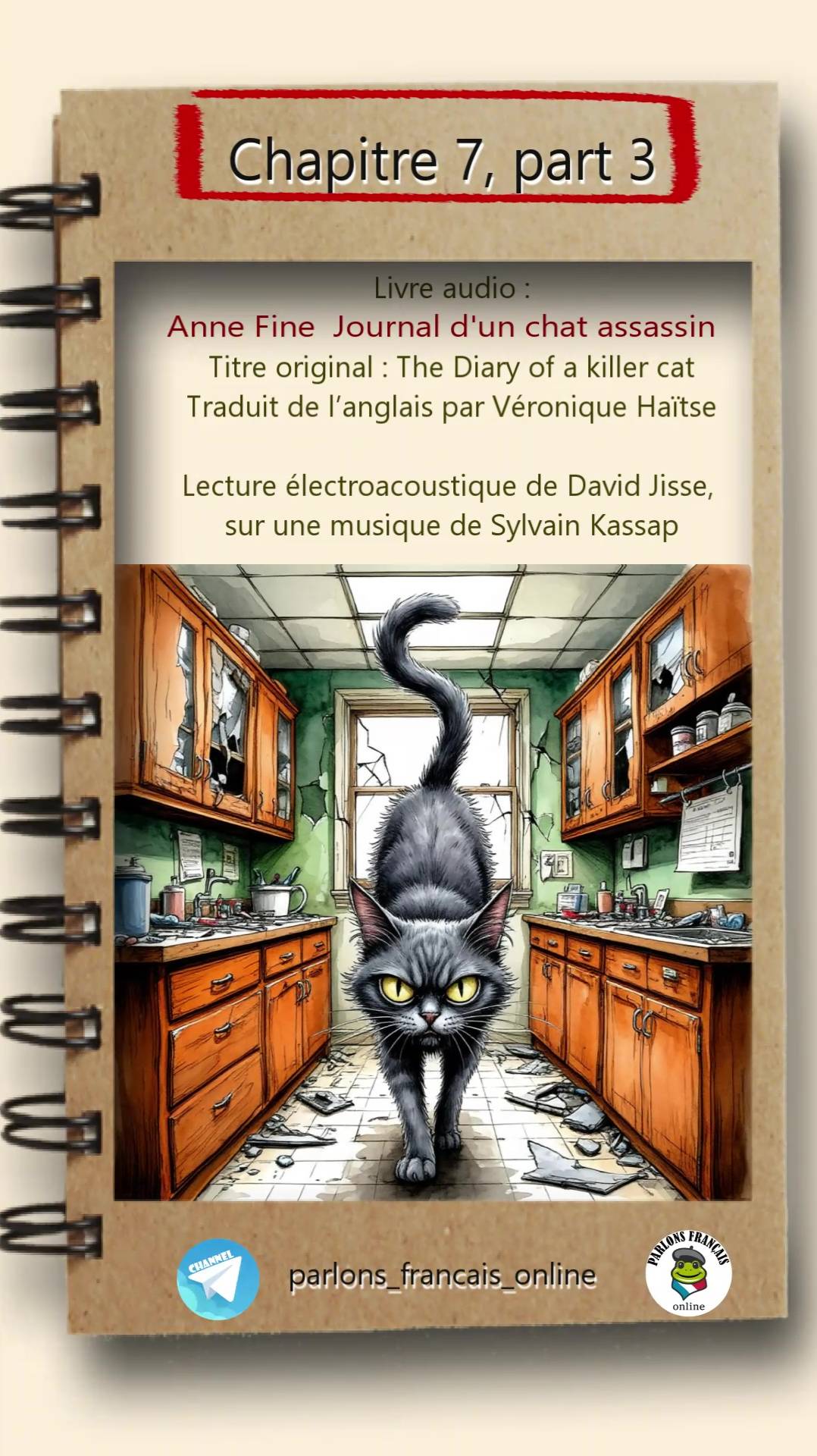 Дневник кота-убийцы, аудиокнига на французском языке, глава 7 часть 3