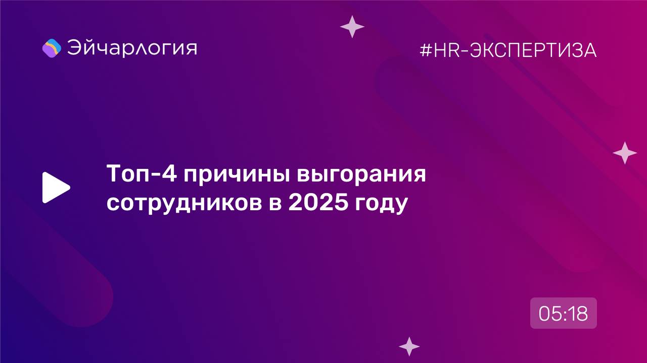 Топ-4 причины выгорания сотрудников в 2025 году