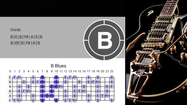 Tasty Blues Rock Guitar Backing Track in B