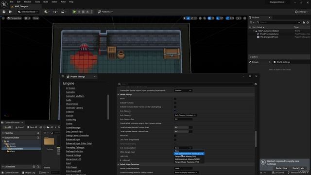 9. Adjust the Project Settings