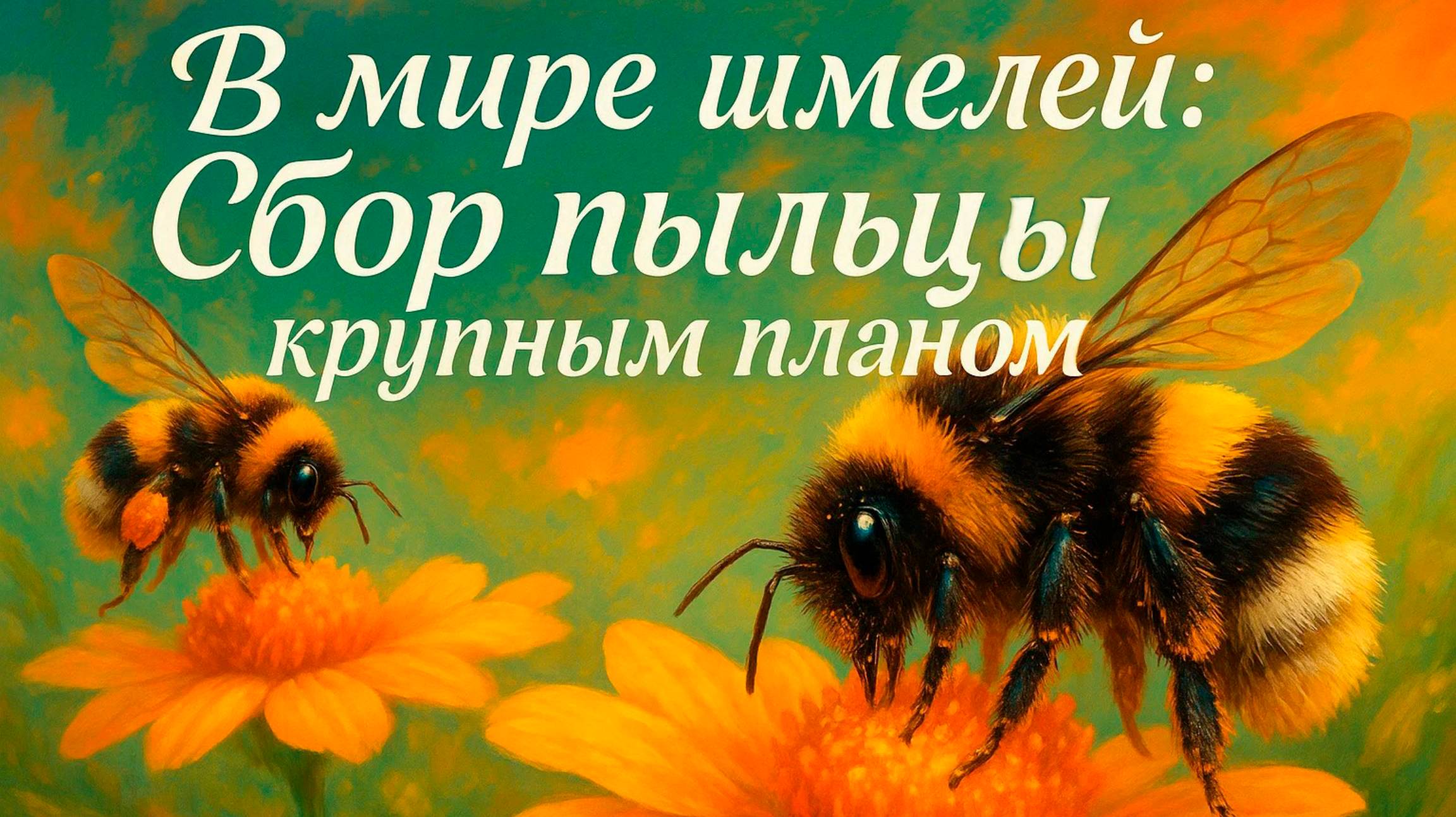 🌼 В мире шмелей: Сбор пыльцы крупным планом 🌼