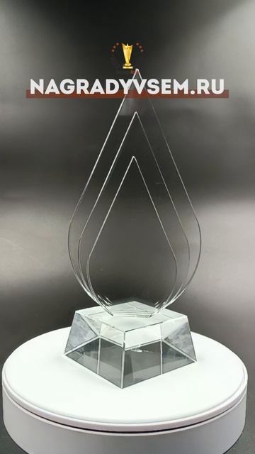 Награды из стекла по индивидуальной форме клиента