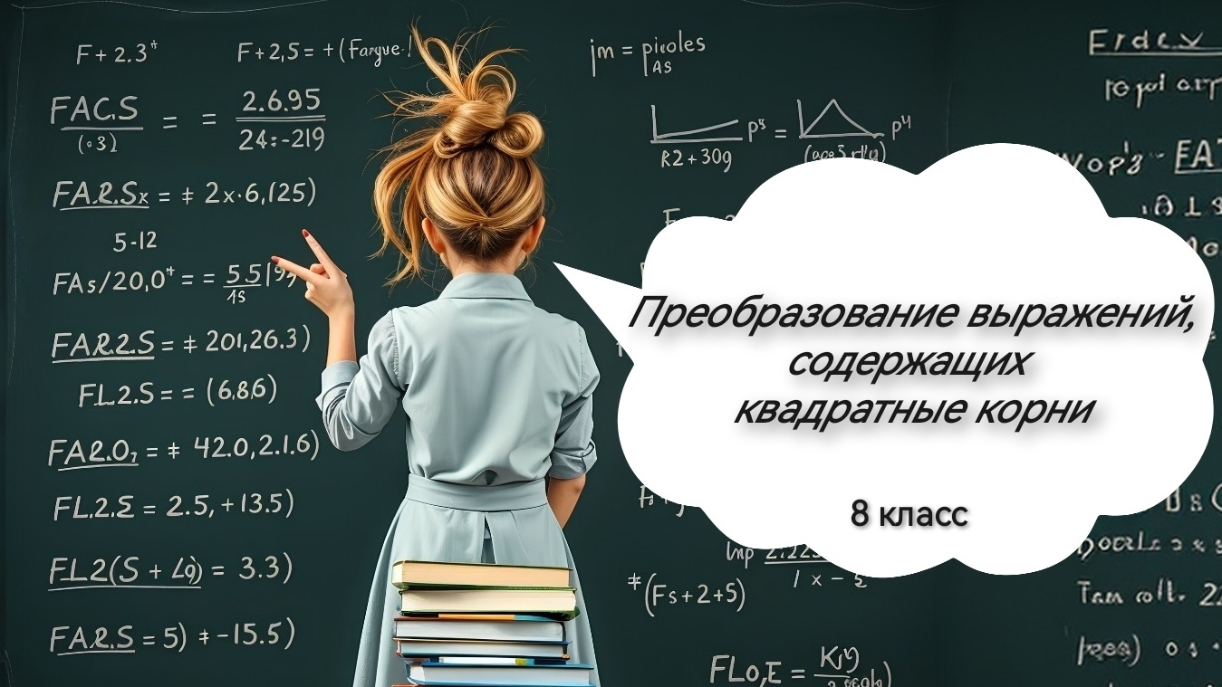 Преобразование выражений,содержащих квадратные корни. Алгебра. 8 класс