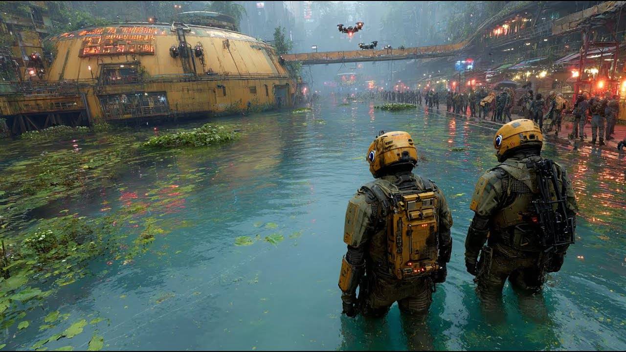 Submerged Sector / Cyberpunk Flood & Patrol Ambience