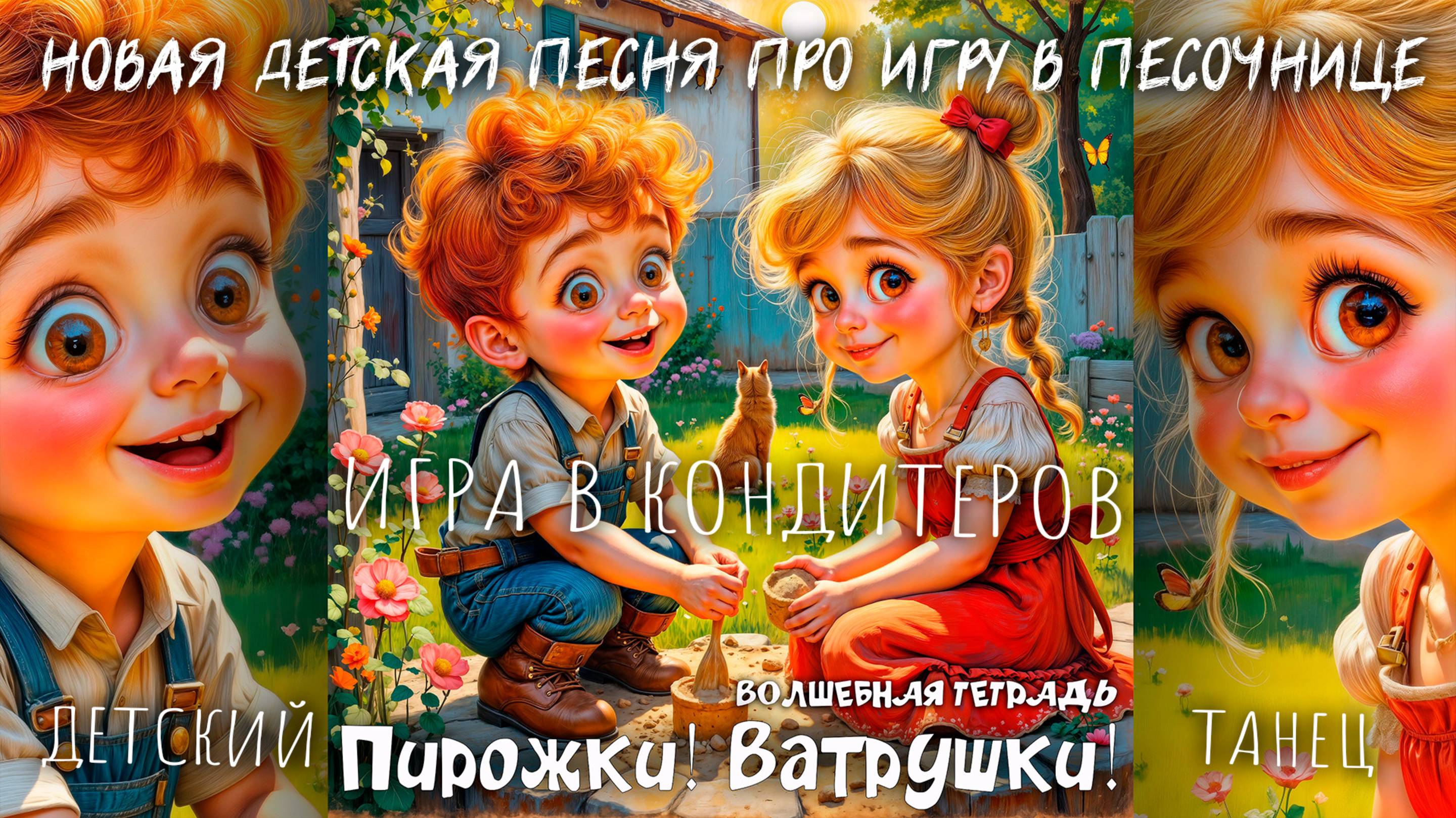Волшебная тетрадь. "Пирожки! Ватрушки!" Новая детская песня про игру в песочнице, колобки и плюшки.