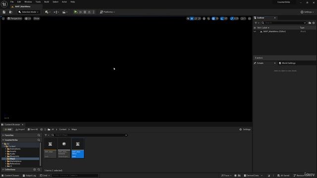 9. Creating the Main Menu Map