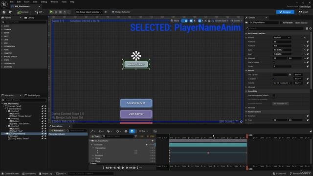 4. Player Name UI Animation