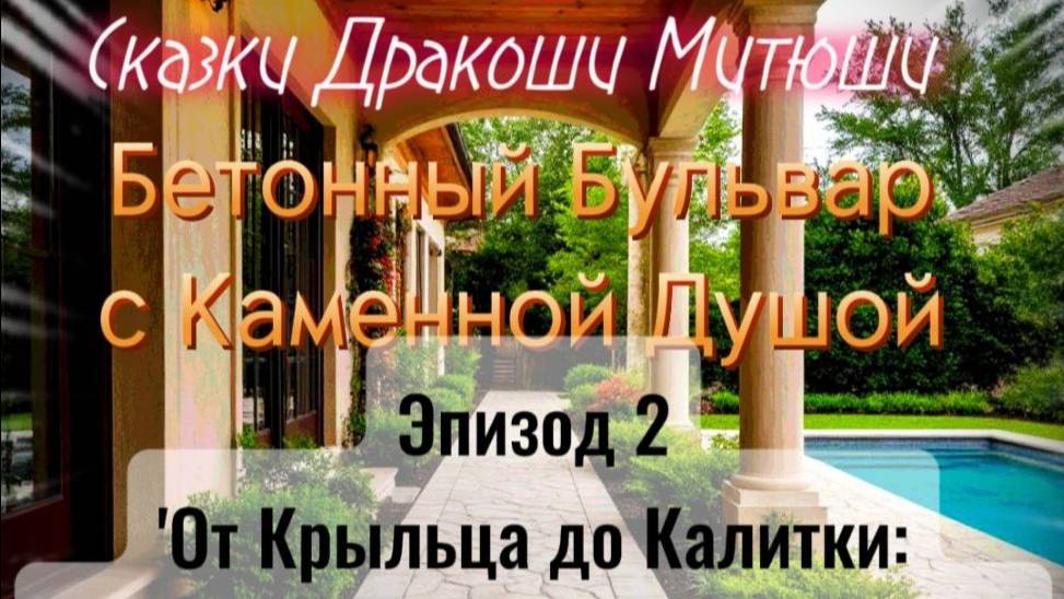 САГА6:«БетонныйБульвар с КаменнойДушой» ЭПИЗОД2:«От КрыльцаДоКалитки:или как я перестал спотыкаться
