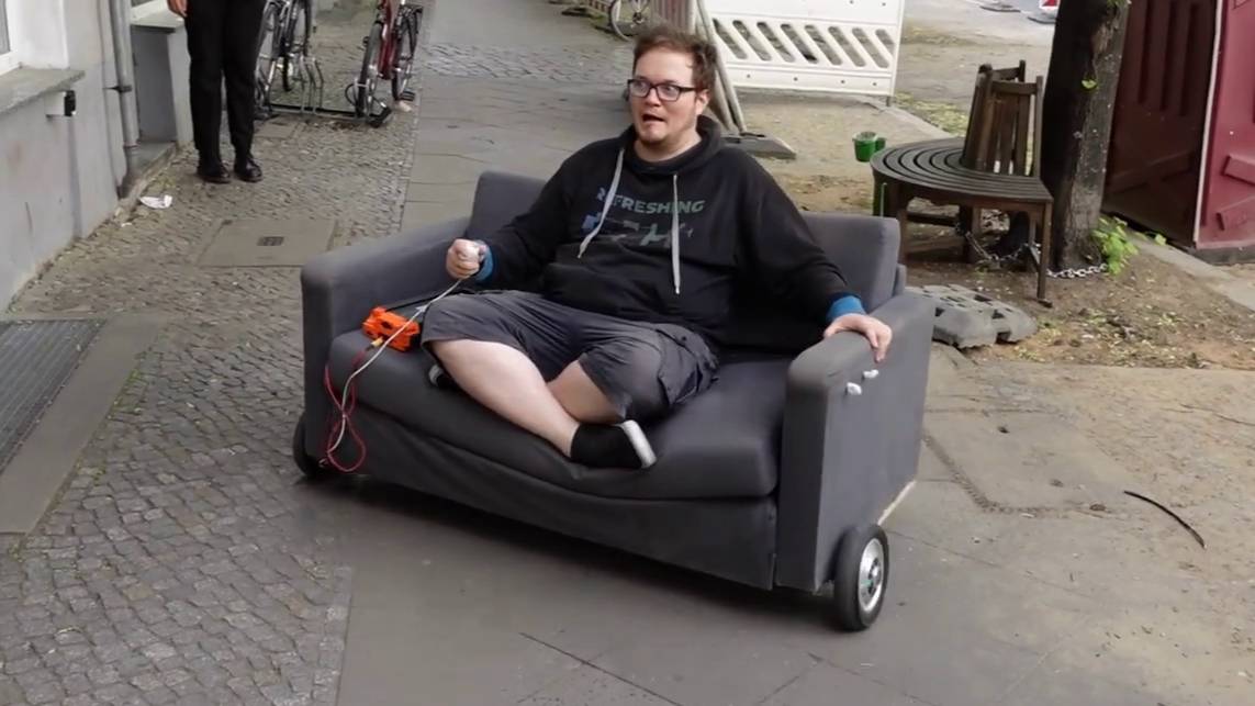 Моторизованный диван из IKEA  (Прошивка гироскутера FOC)