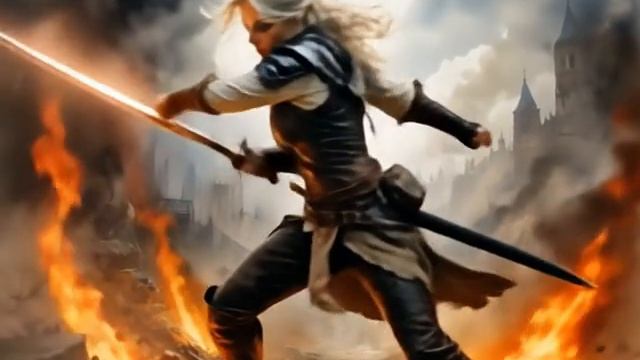 The Witcher. Ciri, fencing