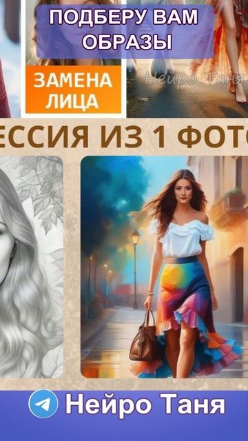 Красивые уникальные образы ✨ Нейро Таня вам поможет Закажи сейчас