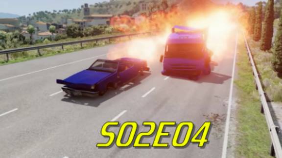 Фильм в BeamNG.drive. Погоня в Италии  (+ звуковые эффекты) SO2EO4 2 сезон 4 серия